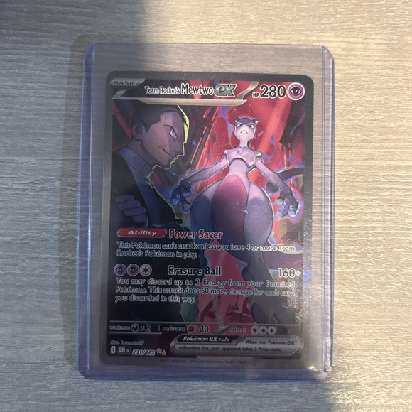 Pokemon | Other | Pokemon Team Rockets Mewtwo Ex Card Pink And Black ...